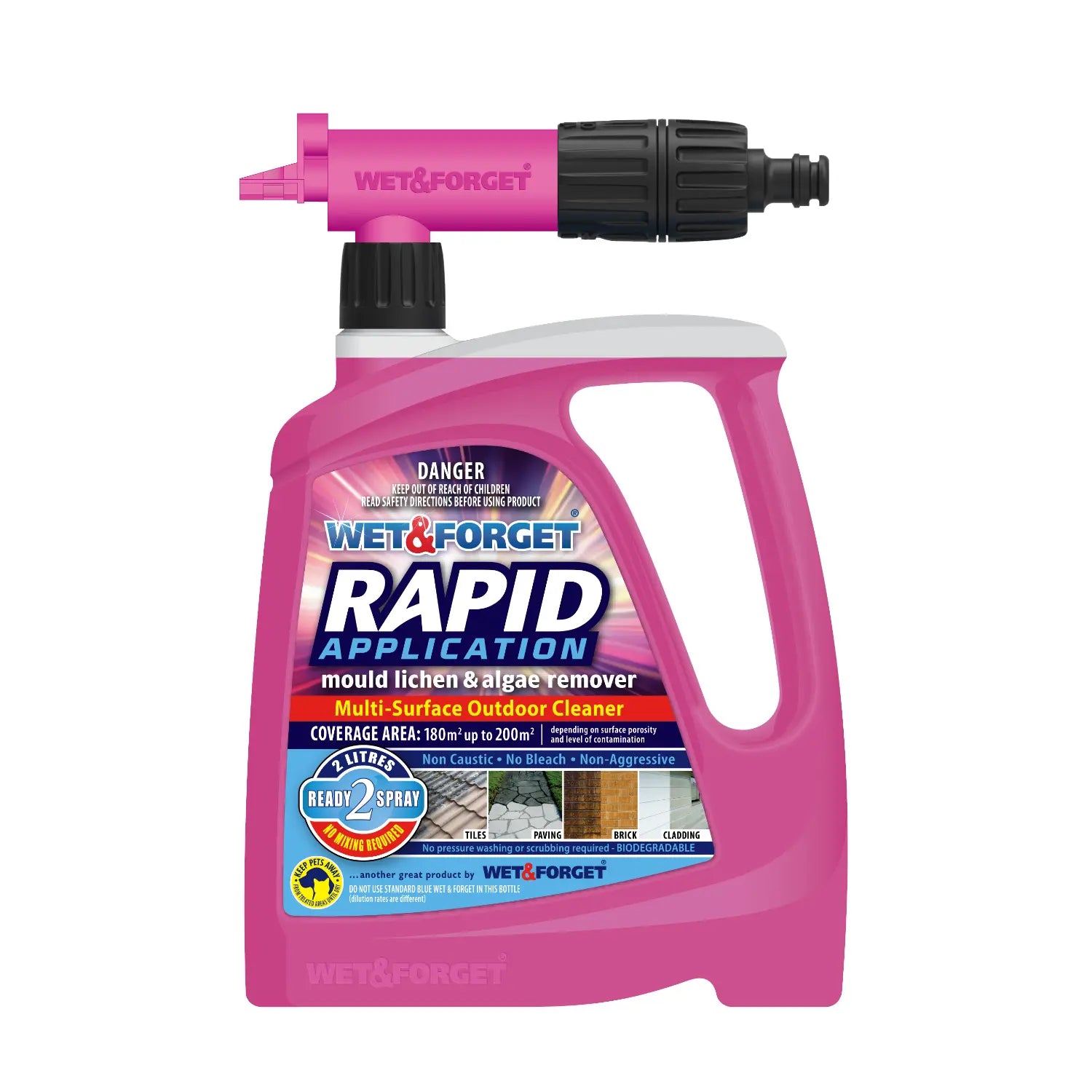 Wet & Forget Rapid Application Outdoor Mould, Lichen & Algae Remover ...